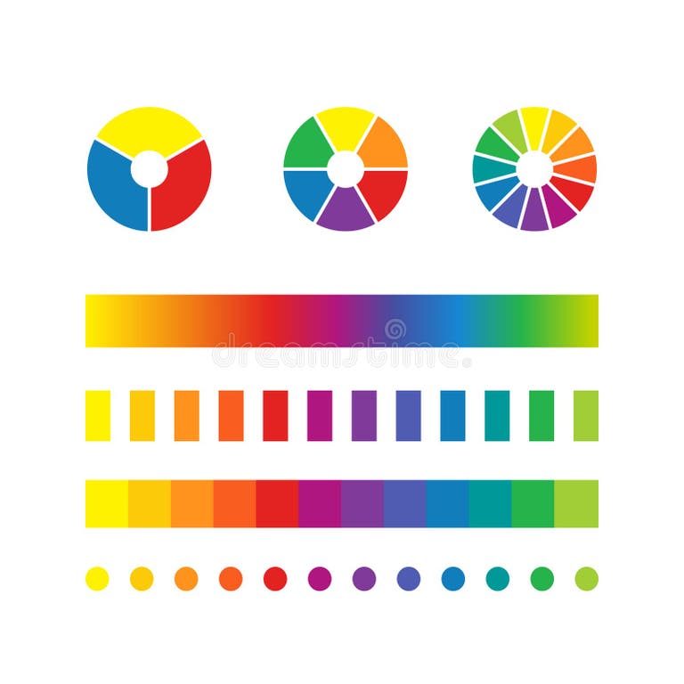 Colors, Spectrum Wheels Palette Stock Vector - Illustration of design ...