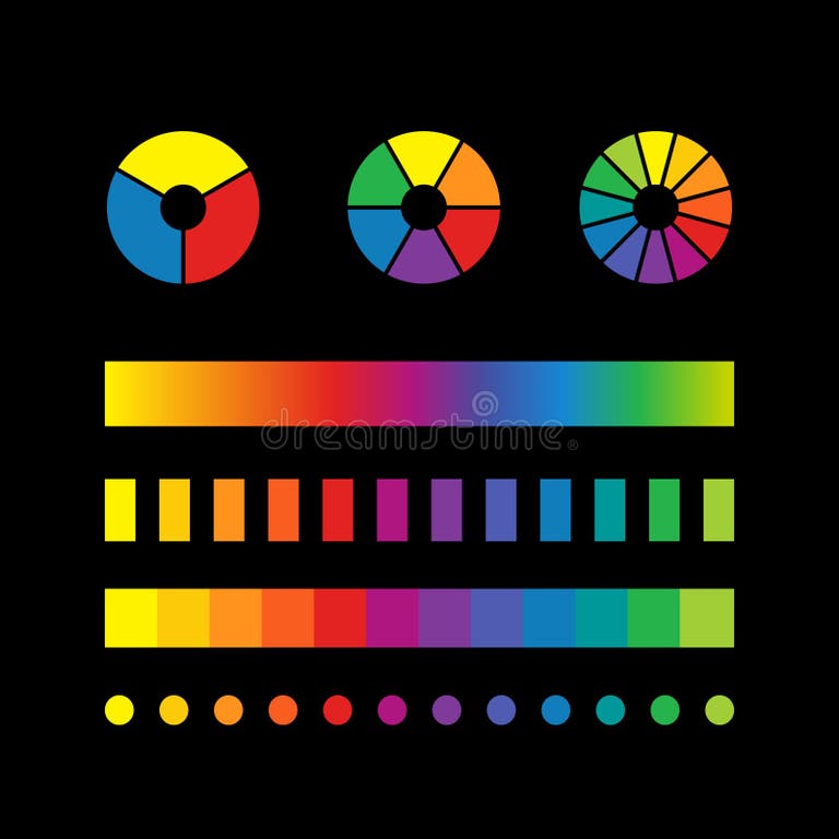Colors Spectrum, Wheels Palette, Stock Vector - Illustration of mixing ...