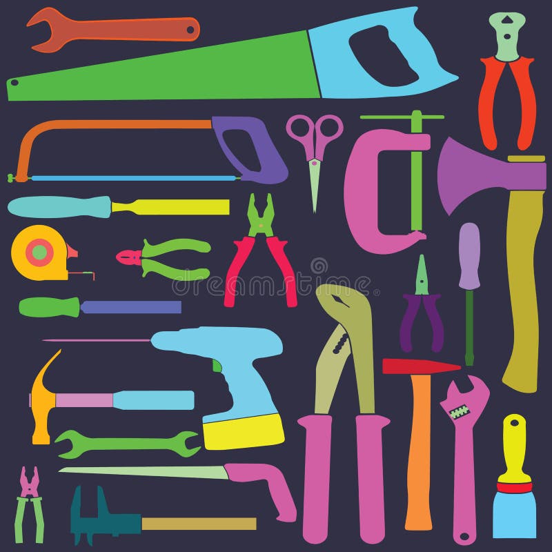Colors tools stock vector. Illustration of tool, structure - 43108766