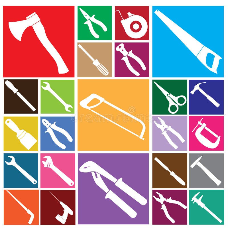 Colors tools stock vector. Illustration of vector, color - 49089407