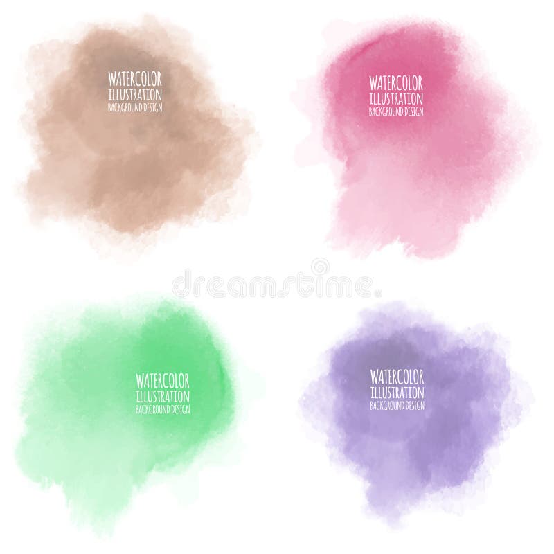 Colors Watercolor Paint Stains Vector Backgrounds Stock Vector ...