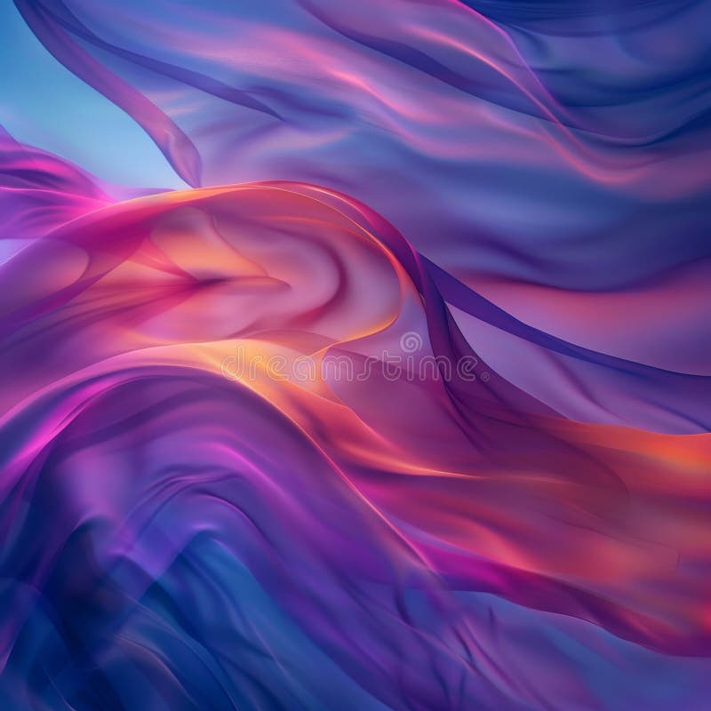 Colors and Waves in a Vibrant Abstract Dance Stock Illustration ...