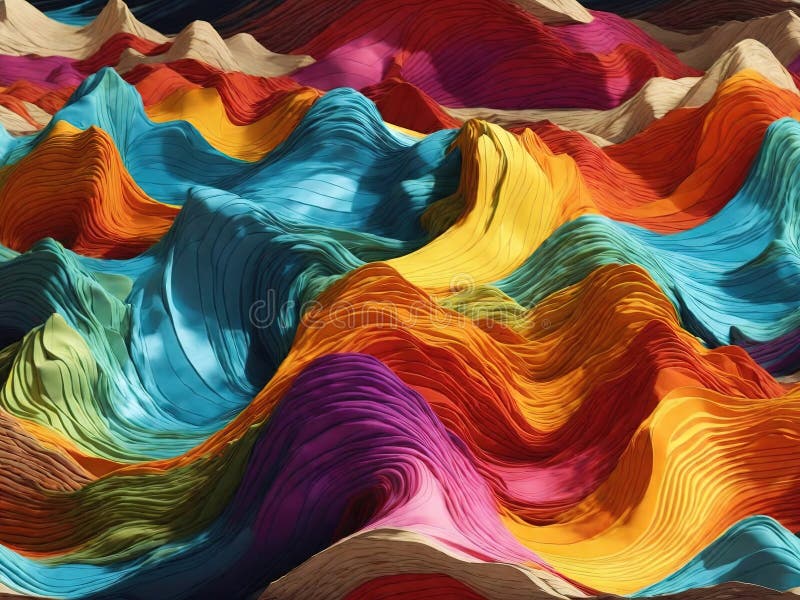 Colors of the world. stock illustration. Illustration of mountain ...