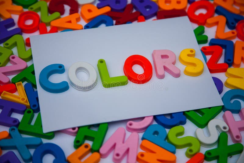 Color Written with Alphabet Blocks Stock Image - Image of language ...