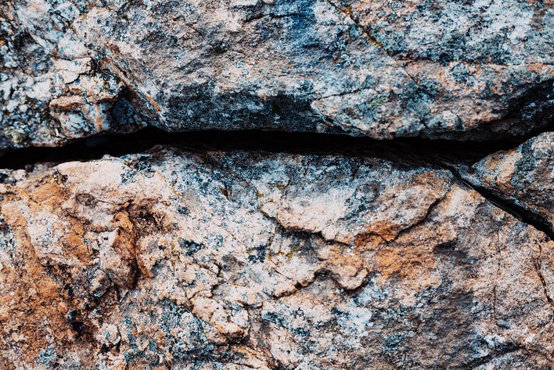 Crack in the Rock on Mountain in Various Colors. Stock Image - Image of ...