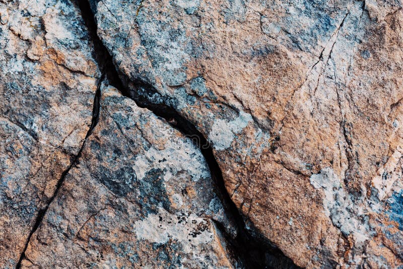 Crack in the Rock on Mountain in Various Colors. Stock Photo - Image of ...