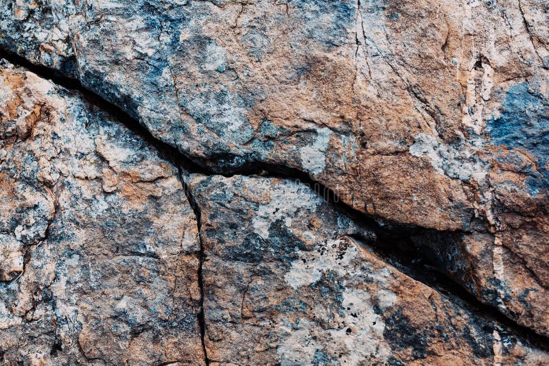 Crack in the Rock on Mountain in Various Colors. Stock Image - Image of ...