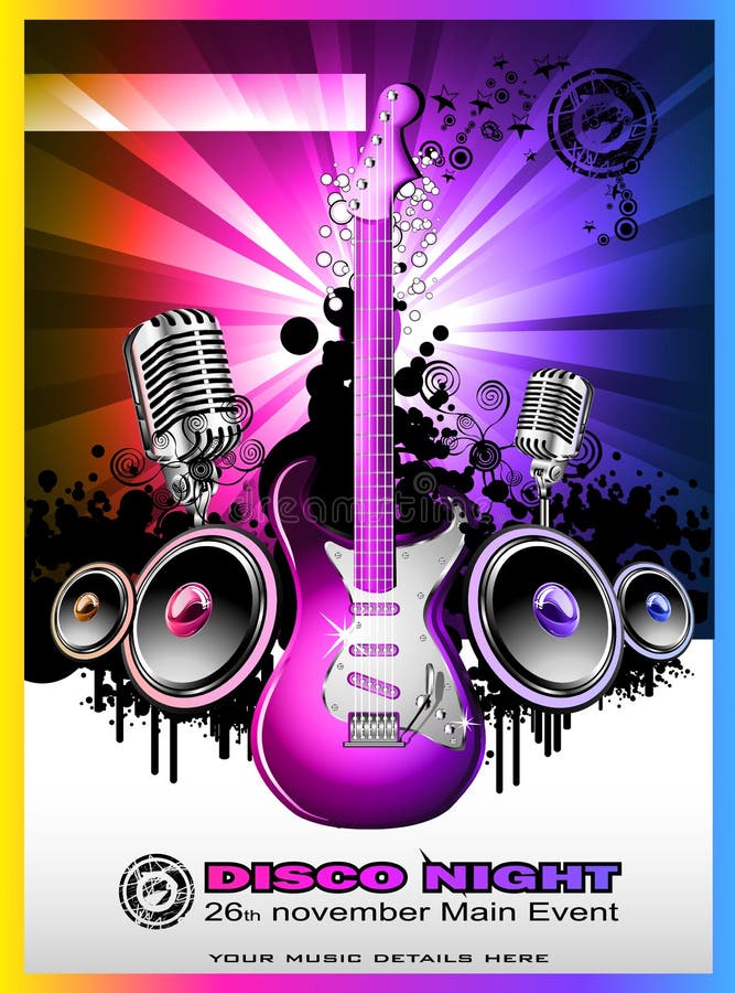 Colorul Music Event Background Stock Illustration - Illustration of ...