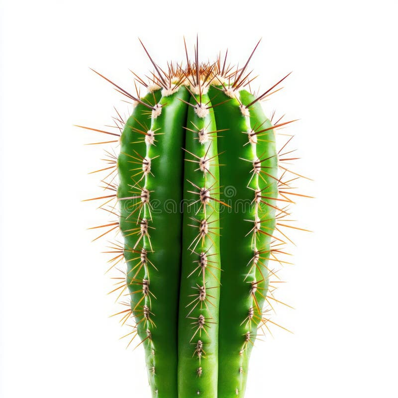 Colossal Cactus on White stock illustration. Illustration of arid ...