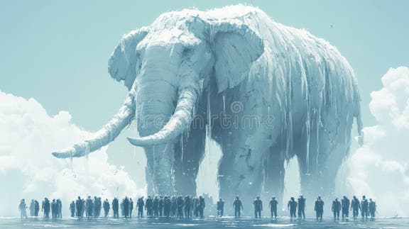 Colossal Elephant, Figurative Art Stock Photo - Image of mood, group ...