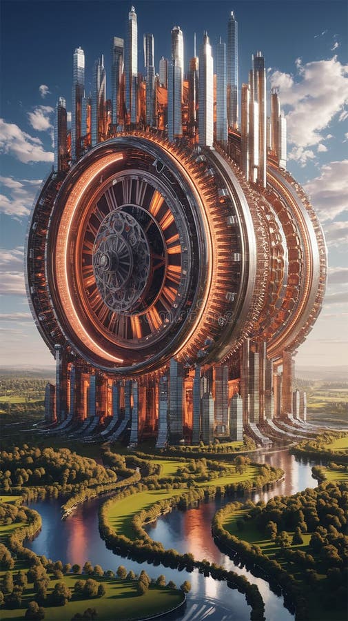 A Colossal, Intricate Clockwork Mechanism, Its Gears and Cogs Enormous ...