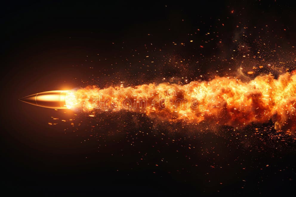 Colossal Rocket Spewing Massive Flames into the Sky, Creating a ...