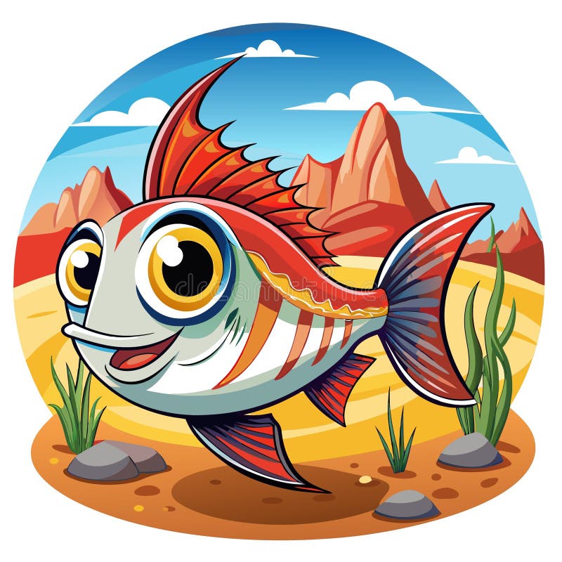 Colossal Squid Satisfied Runs School Vector Stock Illustration ...