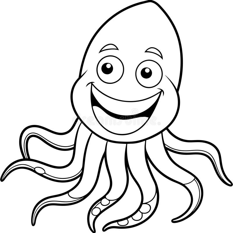 Colossal Squid Smiles Icon Vector Stock Vector - Illustration of ...