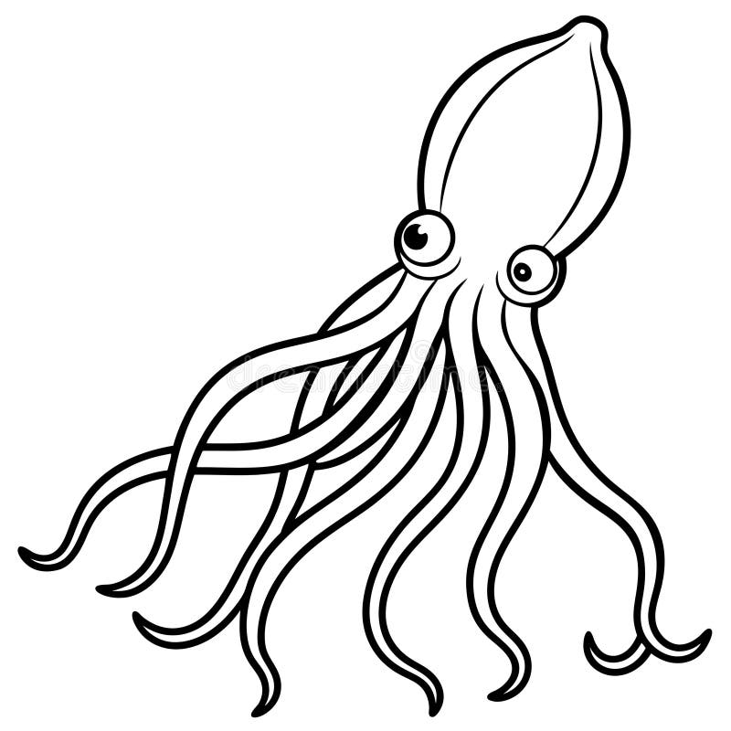 Colossal Squid Walks Icon Vector Stock Vector - Illustration of crab ...