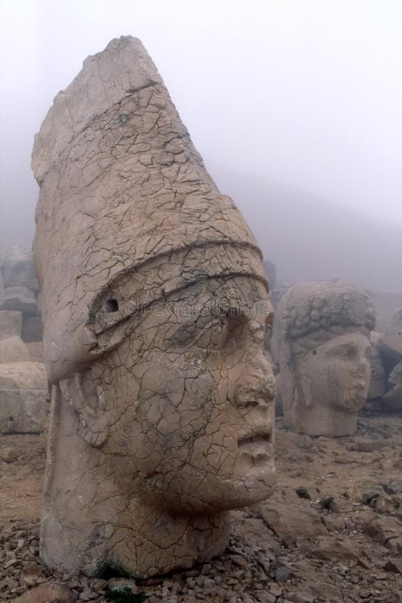 Colossal Stone Heads stock image. Image of mysterious - 1555981