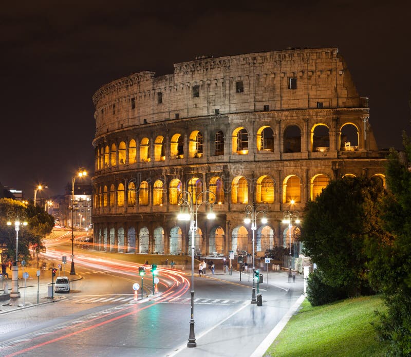 Colosseo Alla Notte, Roma Immagine. Immagine: 3710006