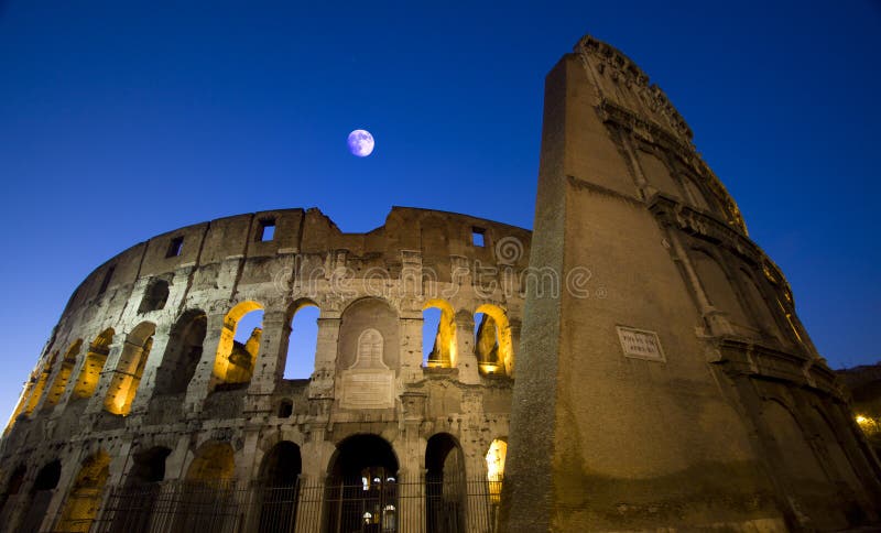 Colosseo by night stock image. Image of isolated, illuminated - 18186755