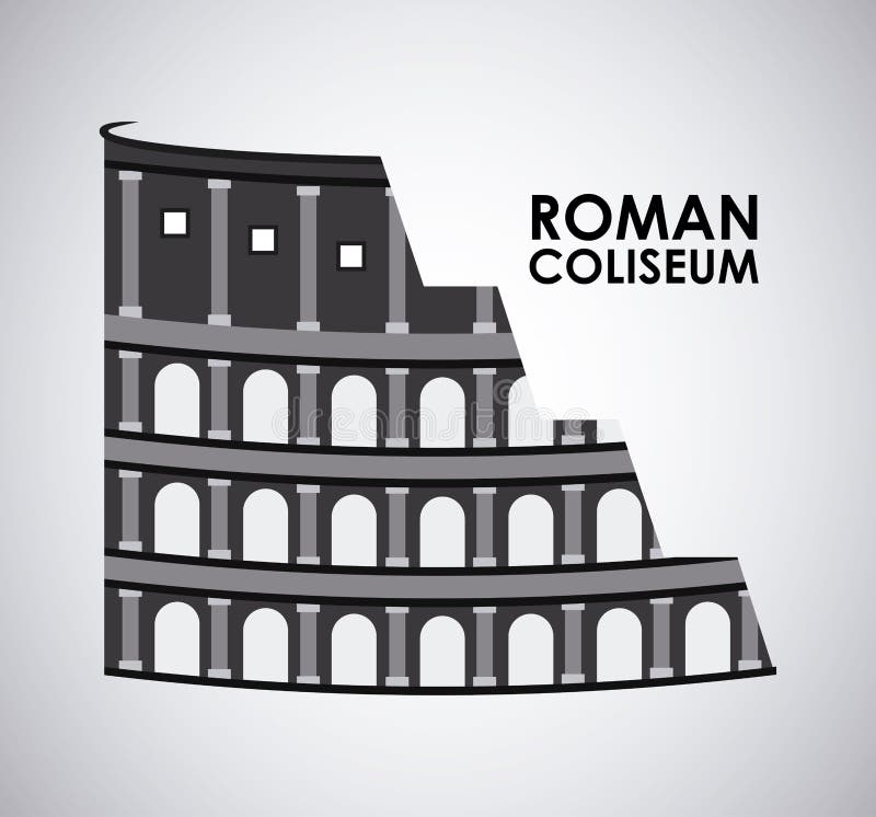 Icona Isolata Colosseo Di Roma Illustrazione Vettoriale - Illustrazione ...