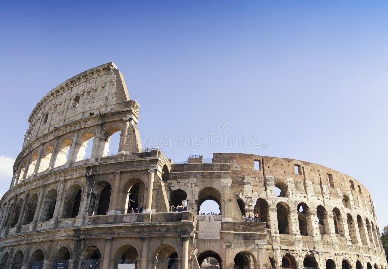 Colosseum Amphitheater in Rome Stock Photo - Image of italian, tourism ...