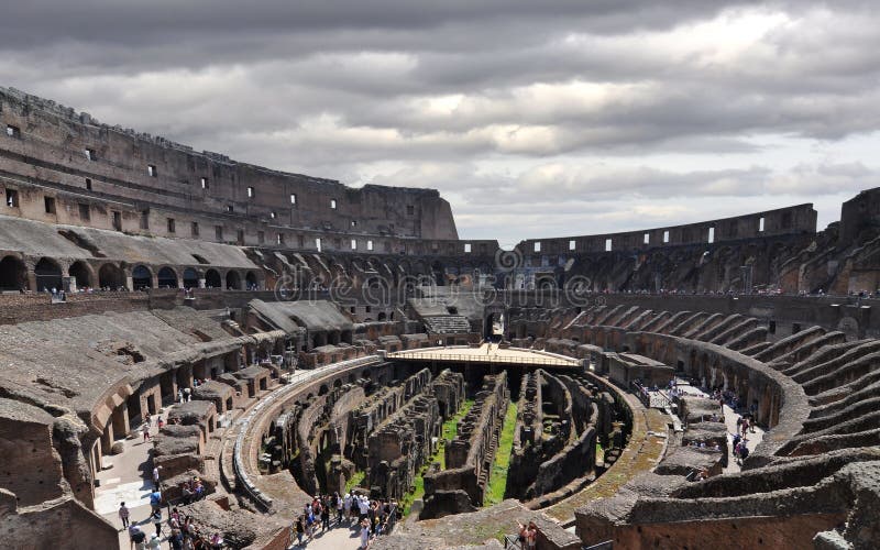 Colosseum Arena and Underground Stock Photo - Image of famous, arena ...
