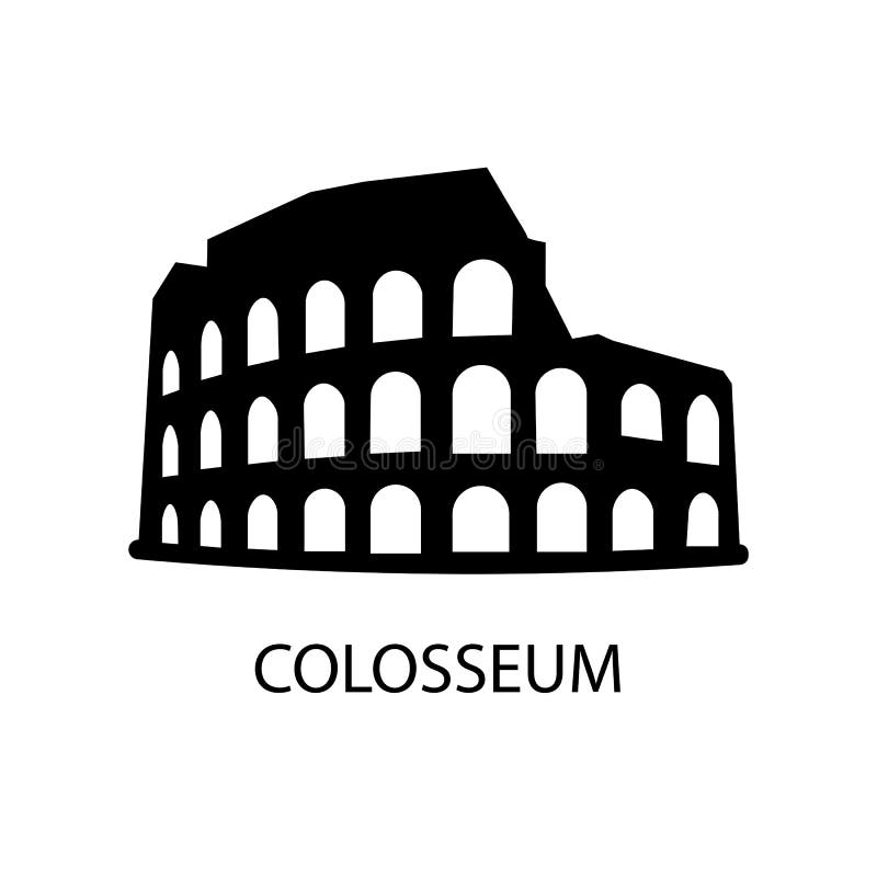 Colosseum Black Sign Icon. Vector Illustration Eps 10 Stock ...
