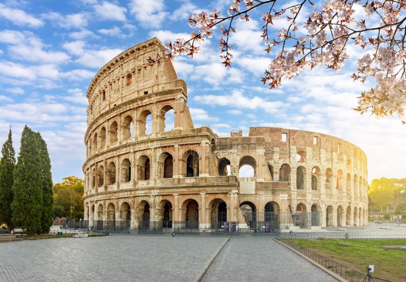 Colosseum (Coliseum) Building in Spring, Rome, Italy Stock Photo ...