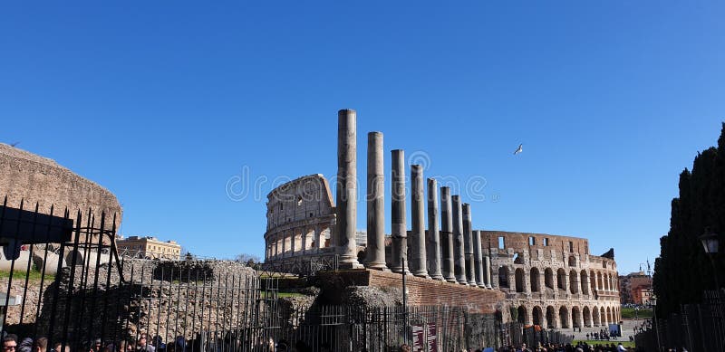 Colosseum forum Rome editorial photography. Image of tower - 190996692