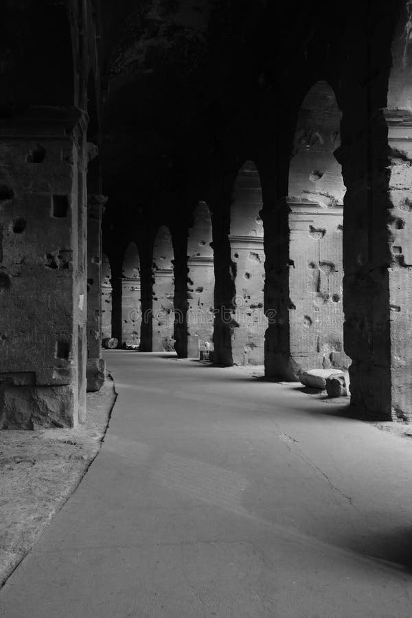 Colosseum hallway stock image. Image of stadium, black - 3823489