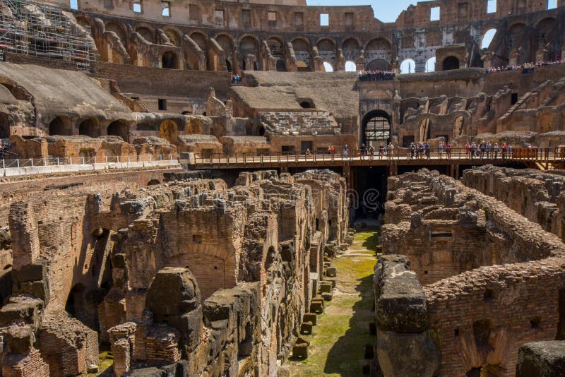 Colosseum inside editorial stock image. Image of historicalplace ...