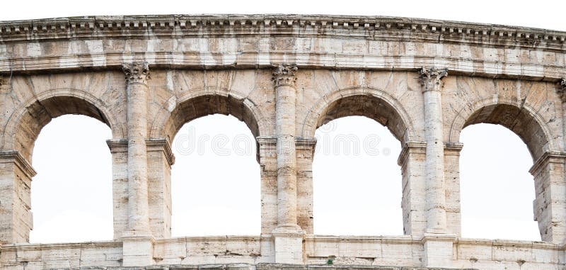 Colosseum isolated stock photo. Image of rome, white - 295922524