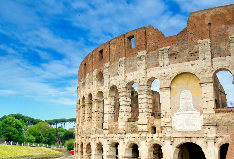 The Colosseum Located in Rome, Italy Stock Photo - Image of forum ...