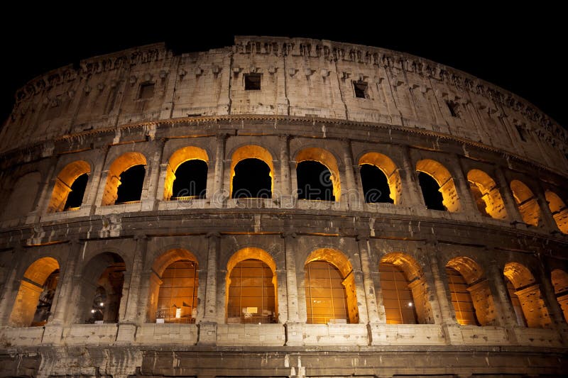 The Colosseum at Night, Rome Stock Photo - Image of night, travel: 47716824