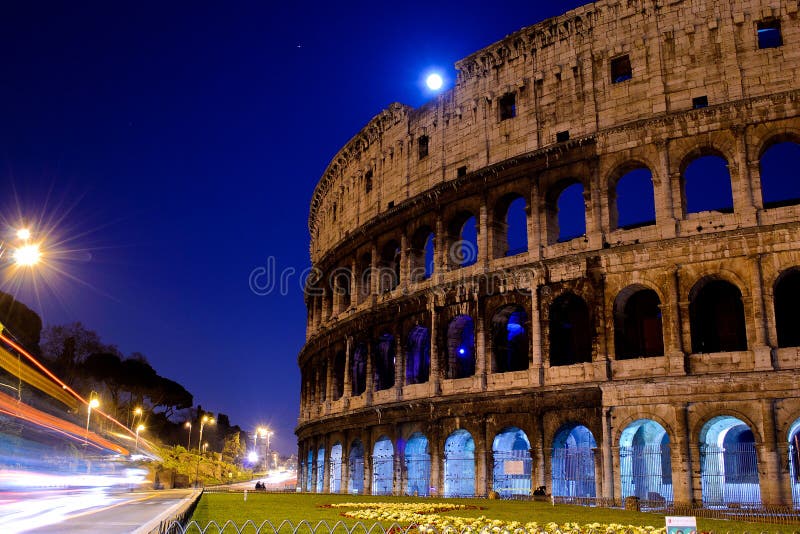 Colosseum by night stock photo. Image of architecture - 56748280