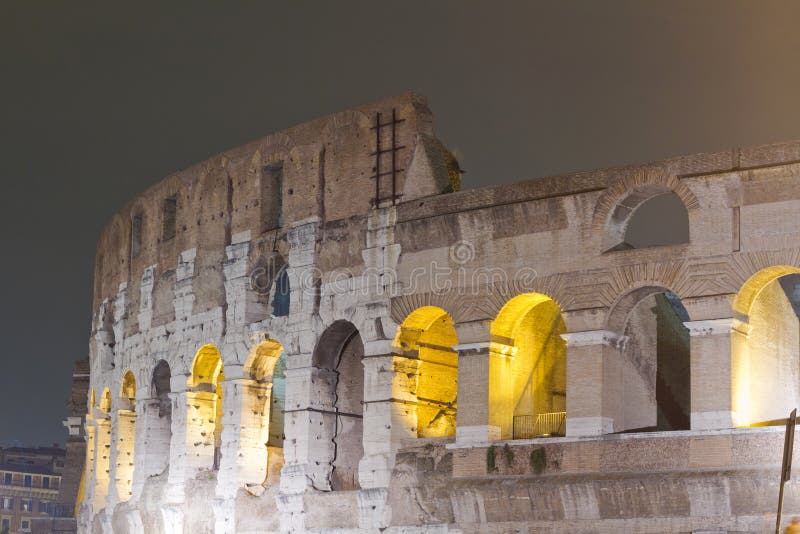 Colosseum at Night stock image. Image of coliseum, tourism - 30165