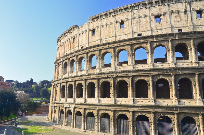 Colosseum, World Famous Landmark in Rome Stock Photo - Image of huge ...