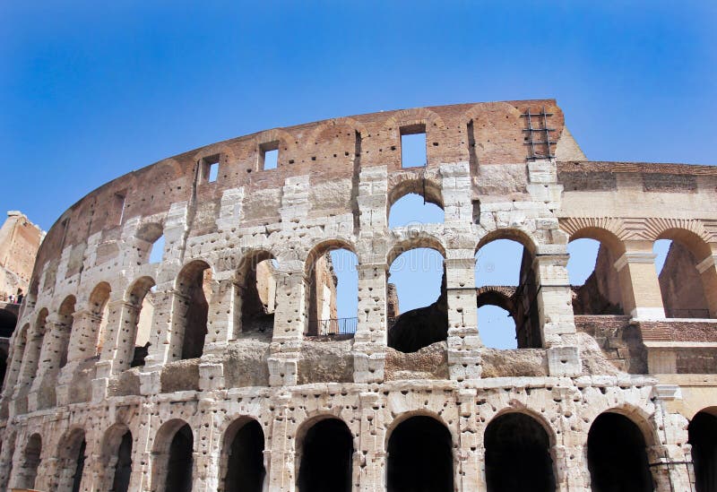 Colosseum in Rome, Italy - Close Up Stock Image - Image of empire ...