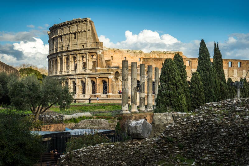Colosseum of Rome stock image. Image of pillars, colosseum - 88807691