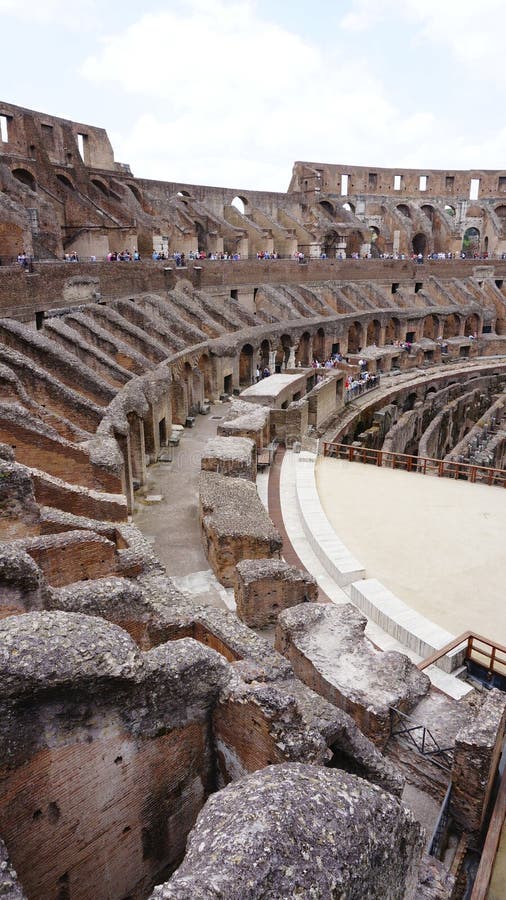 Colosseum and Rome Ruins, Rome, Italy Stock Photo - Image of pillars ...