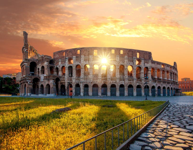 Colosseum during Spring Time, Rome, Italy Stock Image - Image of ...