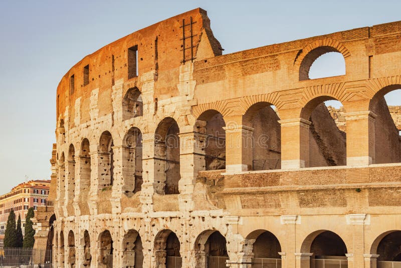 Colosseum Stadium Building in Rome Stock Image - Image of italy ...
