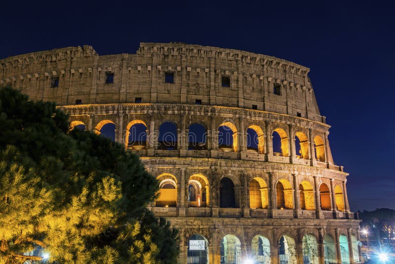 Colosseum Stadium Building in Rome Stock Photo - Image of architecture ...