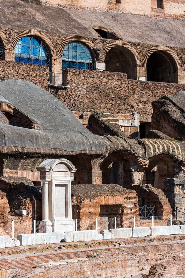 Coliseum Walls and Structure Viewed from Inside Editorial Photography ...