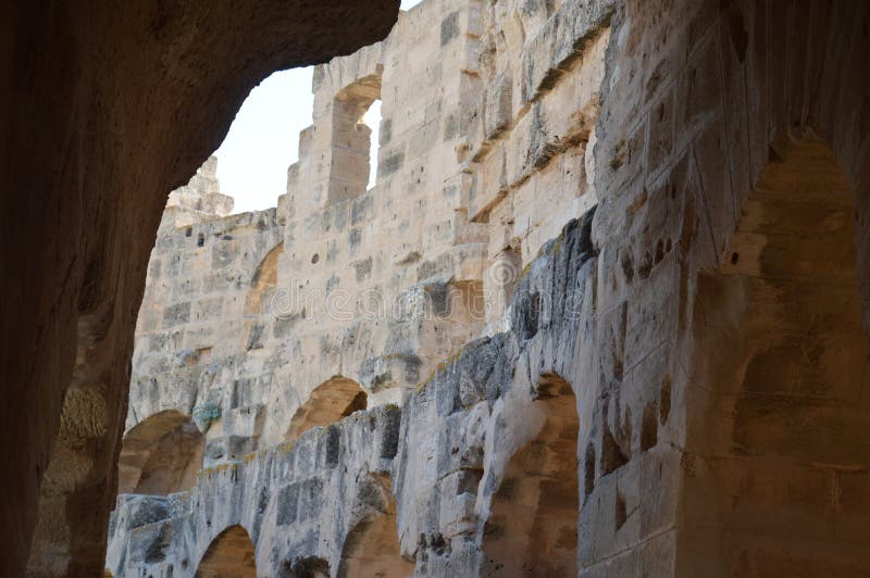 Colosseum, El Jem, Tunisia stock image. Image of built - 3342687