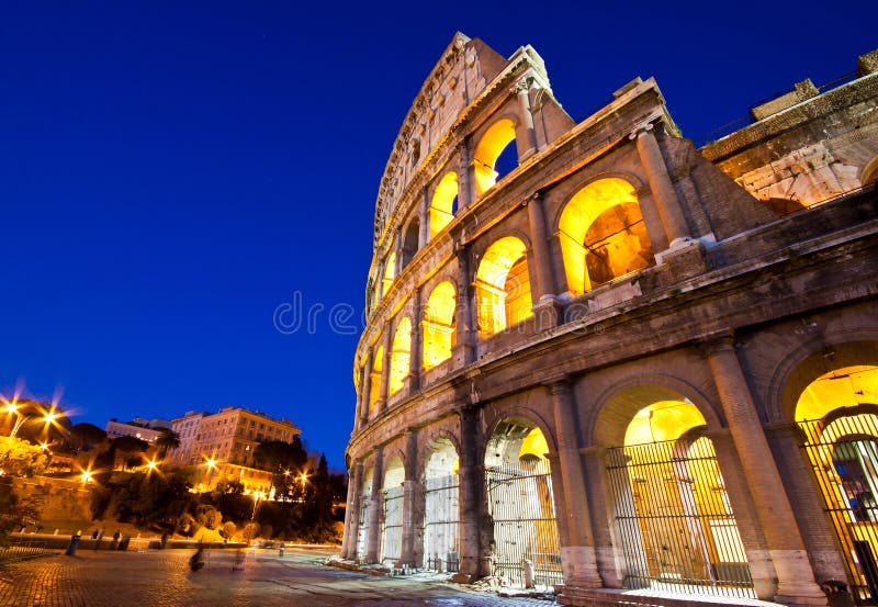 Colosseum at twilight stock photo. Image of italy, huge - 25861652