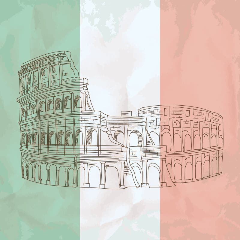 The Colosseum. Vector Illustration Decorative Design Stock Vector ...
