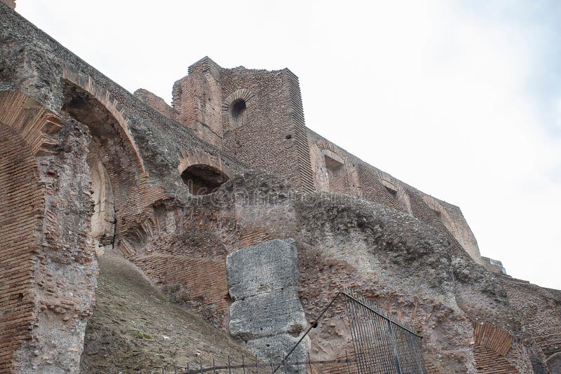 Colosseum walls in Rome stock photo. Image of roman - 266999330
