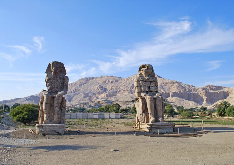 Colossi of Memnon stock photo. Image of antiquity, barrier - 13353056