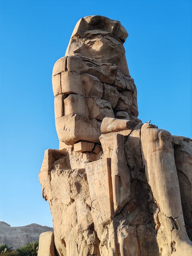 Colossi of Memnon stock photo. Image of column, sculpture - 376018518