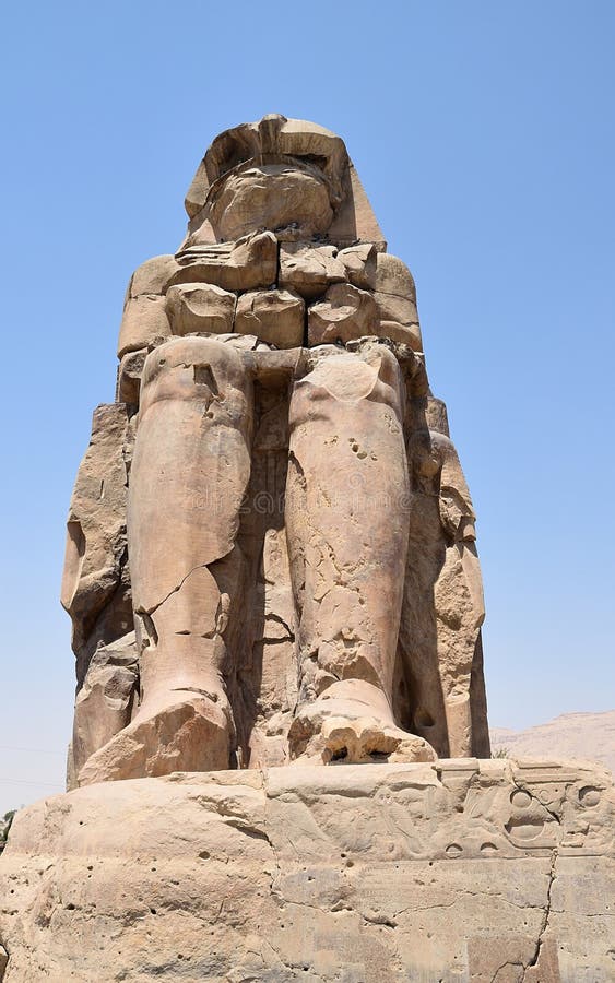 Colossi of Memnon in Egypt stock photo. Image of formation - 272469500